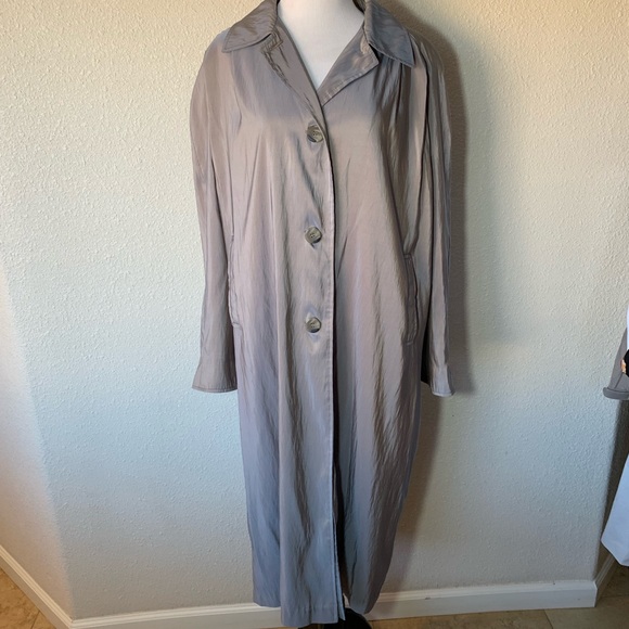 vision | Jackets & Coats | Vtg 8s Vision Gray Trench Coat Womens 4 ...